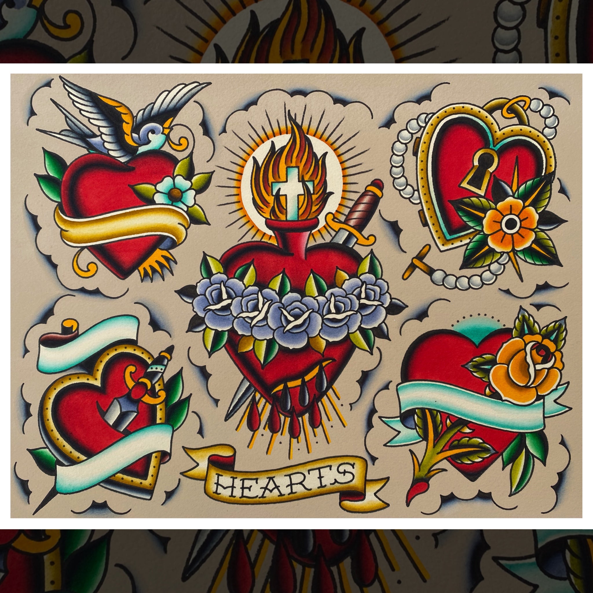 HEARTS FLASH SHEET – Traditions collection